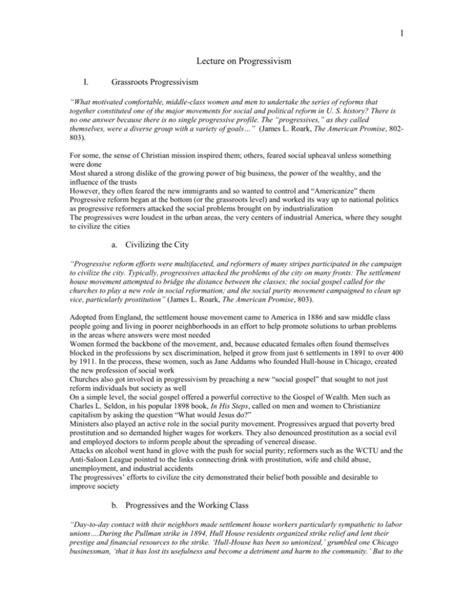 Lecture On Progressivism
