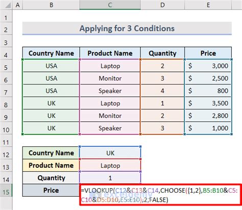 how to use vlookup with choose function in excel 5 examples