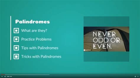 Palindromes Youtube
