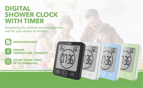 Baldr Digital Shower Clock With Timer Waterproof Shower