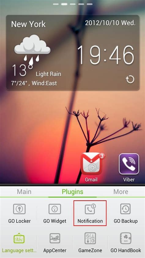 Android Applications Zone Go Launcher Ex Notification