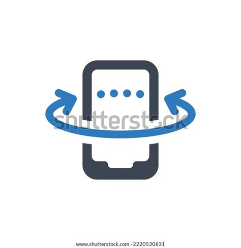 Mobile Rotation Icon Vector Illustration Stock Vector Royalty Free