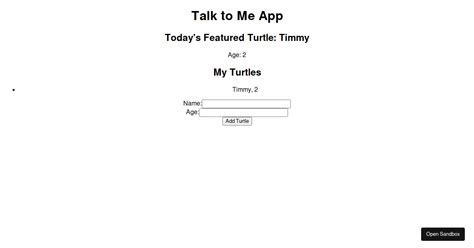 Turtle Codesandbox Turtle Codesandbox