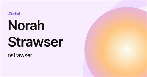 Norah Strawser Nstrawser Profile Padlet