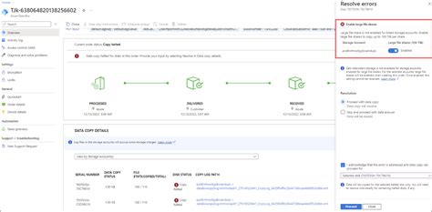 Kontrola chyb nahrávání z Azure Data Box Disku Microsoft Learn