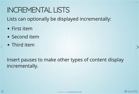 Quarto Quarto Presentations