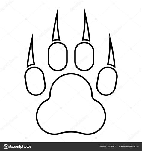 Paw Print Outline
