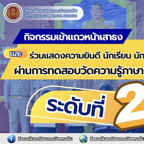 📌 กิจกรรมเข้าแถวหน้าเสาธง วิทยาลัยพณิชยการอินทราชัย