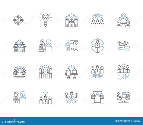 Management Session Outline Icons Collection Manage Workflow Process Efficiency Productivity