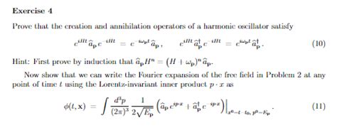 Solved Exercise 4prove That The Creation And Annihilation