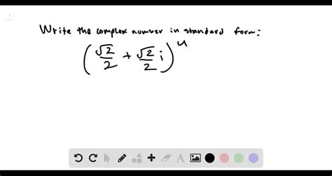 write the complex number in standard form sqrt{ …