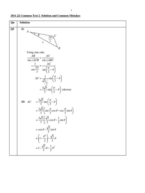 Jjc Jc 2 H2 Maths 2011 Mid Year Exam Solutions Download Free Pdf