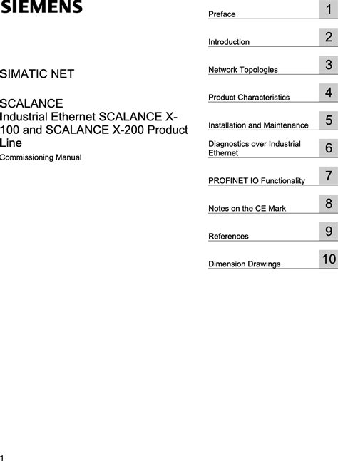Siemens Scalance X 100 Users Manual Industrial Ethernet And 200 Product Line