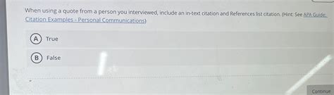 Solved When Using A Quote From A Person You Interviewed