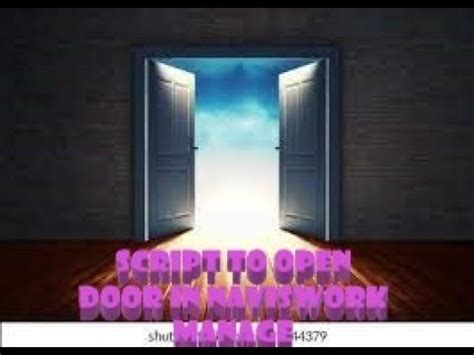 Script To Open Door In Naviswork Manage YouTube