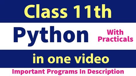python class 11th cbse new syllabus in one video youtube