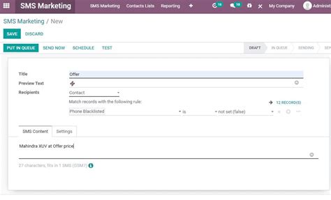 SMS Marketing Odoo V14 Book Odoo For Beginners Cybrosys