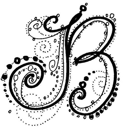 Fancy Capital B In Cursive