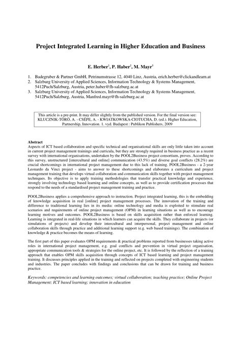 Pdf Curriculum Development Implementation And Evaluation Of Project Integrated Online Training