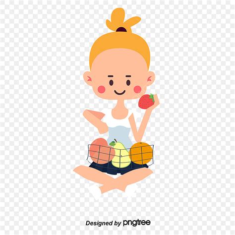 كرتون صحة الطفل أكل الأطفال رجيم صحي الفاكهة Png وملف Psd للتحميل مجانا