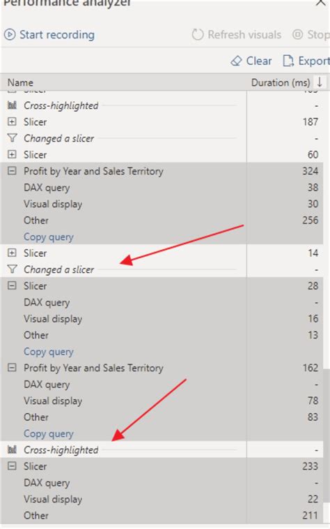 Power Bi Performance Analyzer