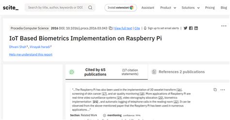 iot based biometrics implementation on raspberry pi [scite report]