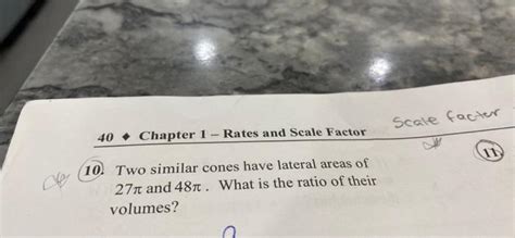 Solved Scale Facter 40 Chapter 1 Rates And Scale Factor In