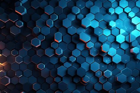 Abstract Hexagon Pattern Premium Ai Generated Image