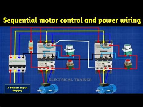 Sequential Motor Control And Power Wiring Diagram YouTube