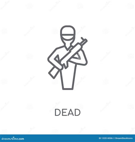 Dead Linear Icon Modern Outline Dead Logo Concept On White Back Stock Vector Illustration Of