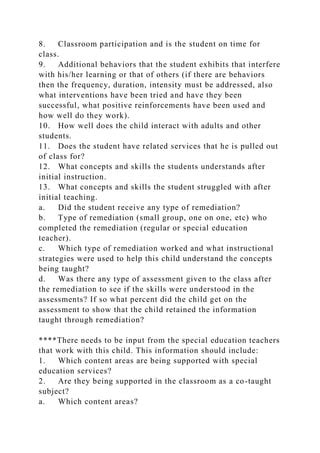 IEP PointersIntroductory Paragraph That Includesa Studen Docx