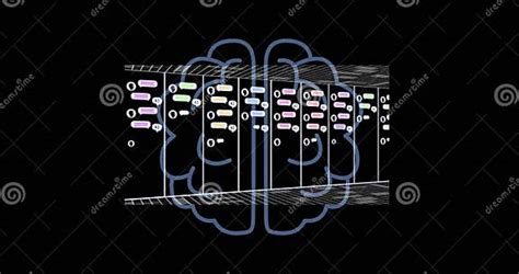 Image Of Ai Data Processing Over Brain And Computer Circuit Board Stock