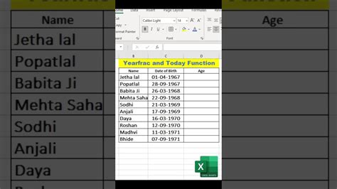 age calculate excel exceltips msexcel vlookup youtube