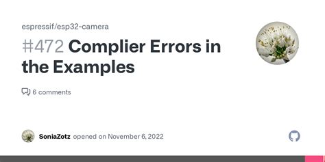 Complier Errors In The Examples · Issue 472 · Espressifesp32 Camera