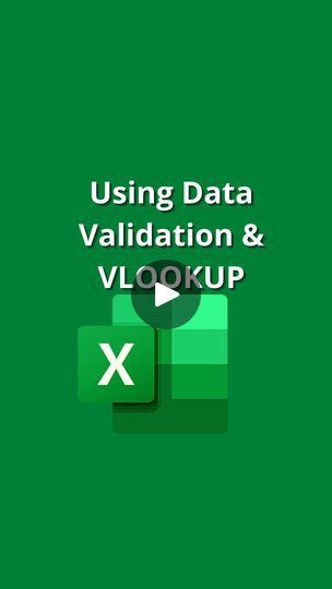 Combining Data Validation And Vlookup In Excel