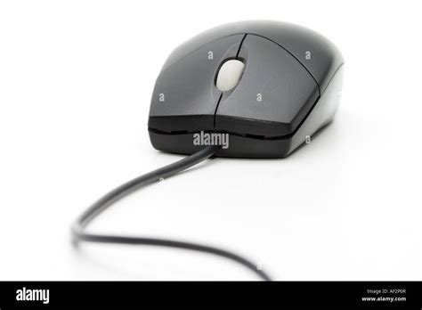Black 2 Button Computer Mouse Isolated On White Stock Photo Alamy
