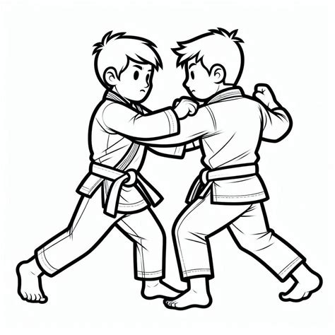 Desenhos De Jiu Jitsu Imprimível Para Crianças Para Colorir E Imprimir Colorironlinecom
