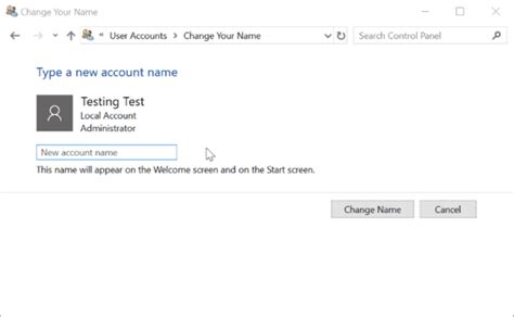 How To Rename A User Account In Windows 10