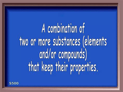 Matter Jeopardy Science PPT