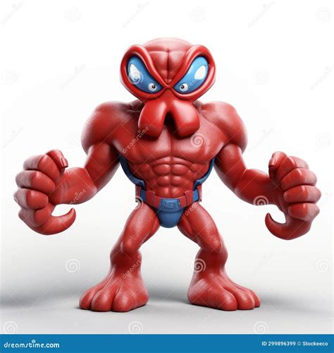Gigantic Scale Toy Character With Raw Energy Spiderman Inspired Stock Illustration