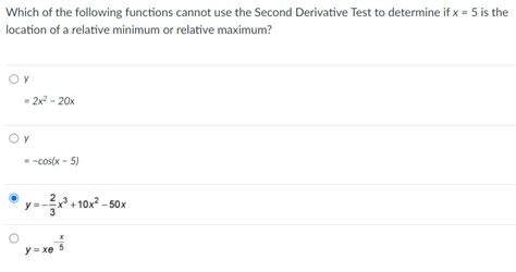 Solved Which Of The Following Functions Cannot Use The