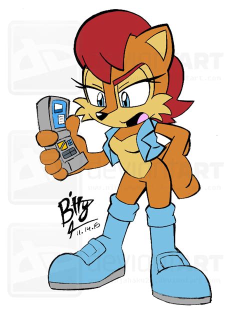 Ninjahaku Art Sally Acorn And Handheld Nicole Enjoy