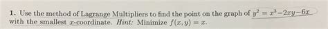 solved use the method of lagrange multipliers to find the