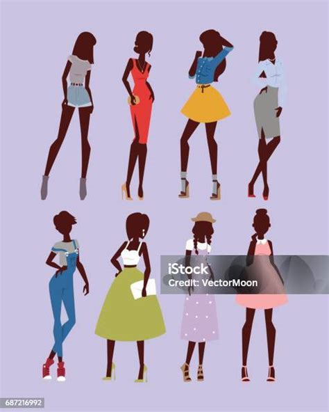 패션 모델 여자 실루엣 스케치 매력적인 아가씨 우아한 성인 문자 벡터 일러스트 레이 션 가냘픈에 대한 스톡 벡터 아트 및 기타 이미지 가냘픈 관능 근대 시대 Istock