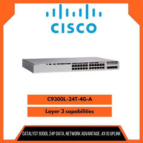 Cisco Catalyst 9300 Series Switch C9300l 24t 4g E Network Essentials 24port Data 4x1g Fixed