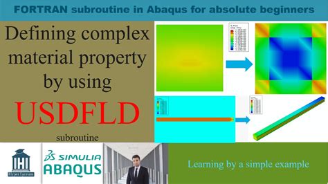 An Example For Usdfld Subroutine In Abaqus Youtube