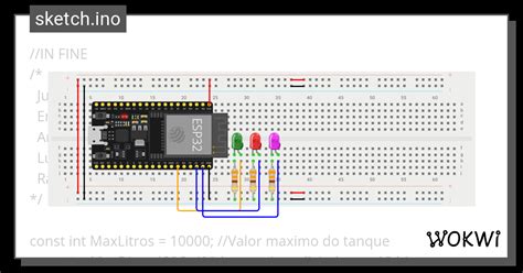 Sistema De Controle De Nível Julcesar Wokwi Esp32 Stm32 Arduino Simulator