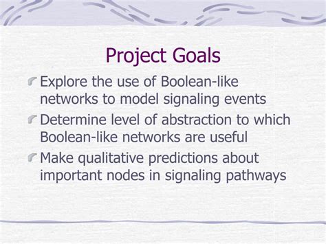 Ppt Improving Boolean Networks To Model Signaling Pathways Powerpoint