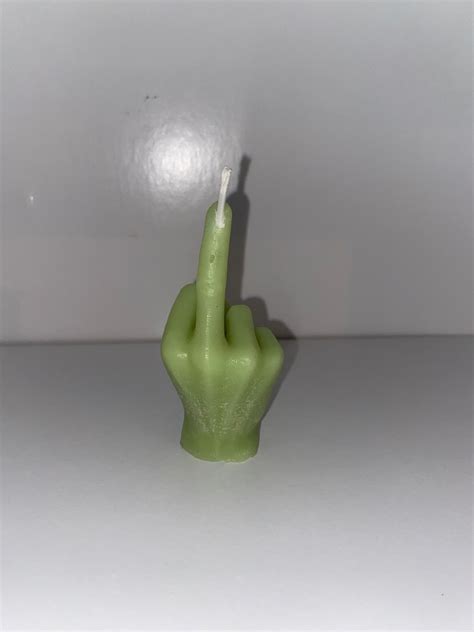 Middle Finger Candle Etsy