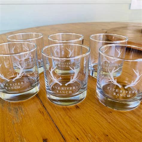 Custom Logo Engraved Whiskey Glasses Etsy